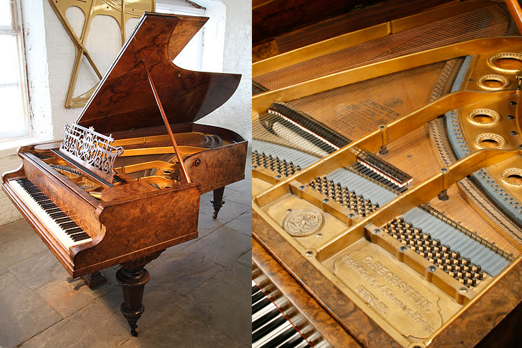 Bechstein Model C Grand piano for sale with a burr walnut case. Antique ...