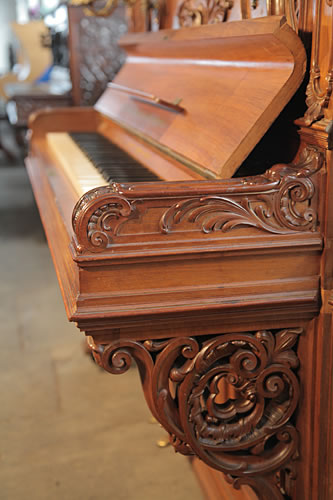 Ludwig Adam Upright piano for sale with an ornately carved, rococo ...