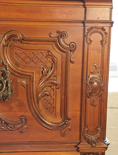 Ludwig Adam Upright piano for sale with an ornately carved, rococo ...