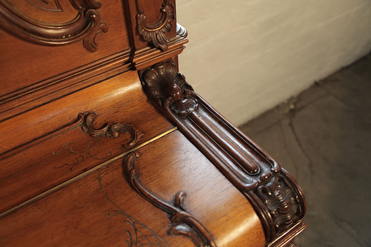 Ludwig Adam Upright piano for sale with an ornately carved, rococo ...