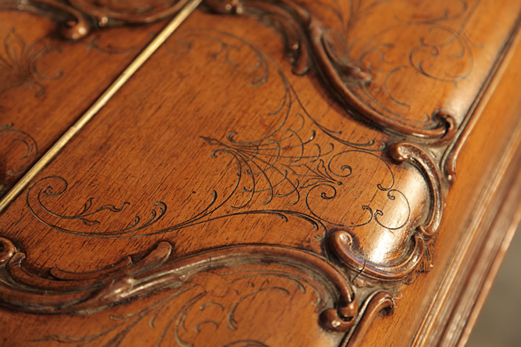 Ludwig Adam Upright piano for sale with an ornately carved, rococo ...