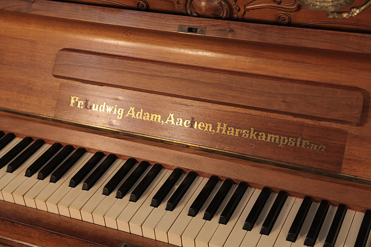 Ludwig Adam Upright piano for sale with an ornately carved, rococo ...