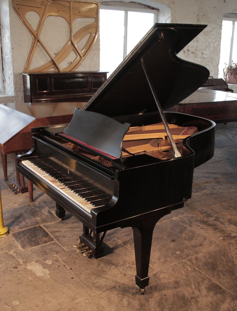 Steinway Model A grand piano for sale with a black case and spade legs ...